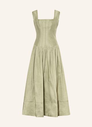 Aje Kleid Spirelle Mit Leinen gruen