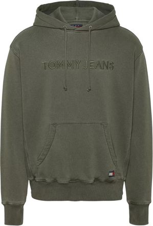 Tommy Jeans Homme, Sweatshirts et sweats à capuche, Vert, Taille: S TJM Relaxed TJ Label Sweat à capuche