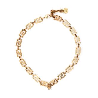 Versace Femme, Accessoires, Jaune, Taille: ONE Size Collier Greca