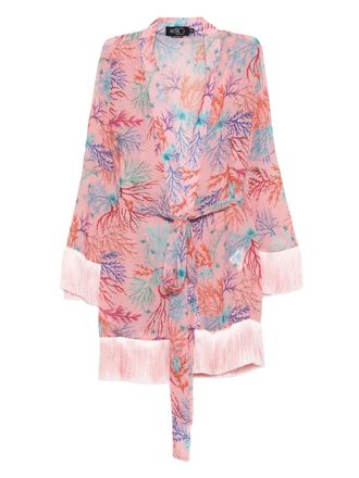 PatBo fringed seaweed coverup - Rosa