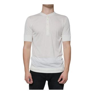 Dolce & Gabbana Seidenmischung Kurzarm T-Shirt - - Tops - Herren - Wei&szlig; - XS