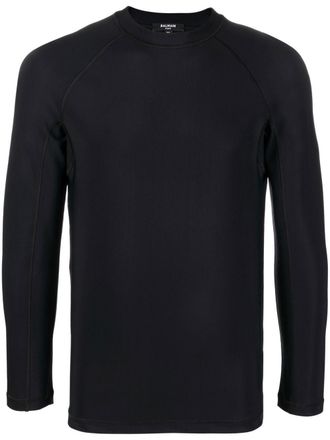 Balmain haut à logo imprimé - Noir