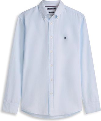 Tommy Hilfiger THFlex-Hemd mit Dobby-Webstruktur und Flag-Stickerei, Regular Fit in