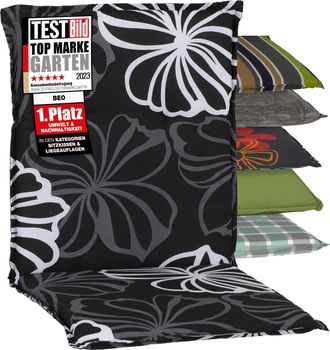 Beo Niedriglehner Auflagen UV-beständig Barcelona | Made in EU nach Öko-Tex Standard | Waschbare Stuhlauflage Niedriglehner | Atmungsaktive Auflagen Niedr