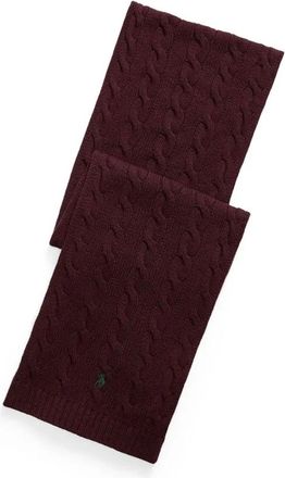 Polo Ralph Lauren &Eacute;charpe en laine et cachemire - Homme - Accessoires - Rouge - Taille: ONE Size