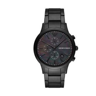 Emporio Armani Klassische Chronograph-Uhr - - Accessories - Herren - Schwarzk - ONE SIZE