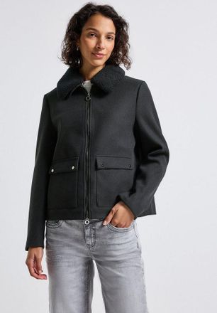 Street One Outdoorjacke in Woll-Optik