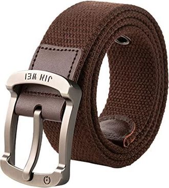 Generic Ceinture ext&eacute;rieure en toile pour homme adulte avec boucle &agrave; d&eacute;gagement rapide, caf&eacute;, XL