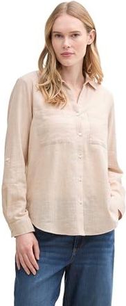 Tom Tailor 1035247 Blouse, 21650-summer Beige, 32 Femmes