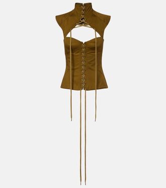 Alexander McQueen Top corset en coton