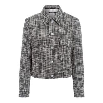 Marc Aurel Femme, Vestes, Gris, Taille: 40 FR Veste Courte en Tweed