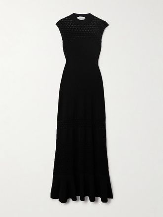 Lanvin Maxikleid Aus Strick - Schwarz