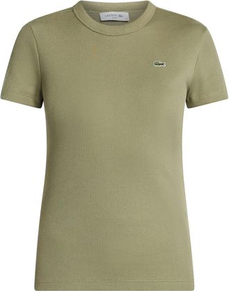 Lacoste t-shirt &agrave; logo appliqu&eacute; - Vert