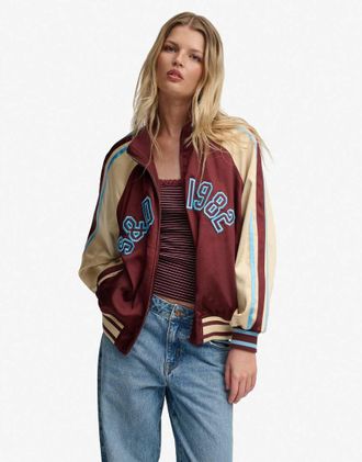 Superdry Suika veste de surv&ecirc;tement bordeaux multicolore Andorra-Rouge