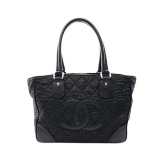 Chanel Pre-owned Paris New York Line Nylon Leder Shopper - - Pre-owned - Damen - Schwarzk - ONE SIZE