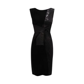 Sandro Ferrone S23Ybbbormio Samtkleider mit Pailletten - - Dresses - Damen - Schwarzk - XS