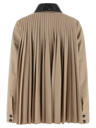 Sportmax Waterproof Technical Cotton Gabardine Overshirt - Beige