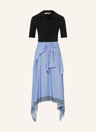 Maje Kleid Im Materialmix blau