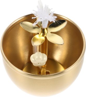 BESPORTBLE ERINGOGO Buddhistische &Ouml;llampe aus Metall mit Verstellbarem Dochthalter Vintage Butterlampe f&uuml;r Tempel und Meditationsraum Formstabil und Anpassbare F