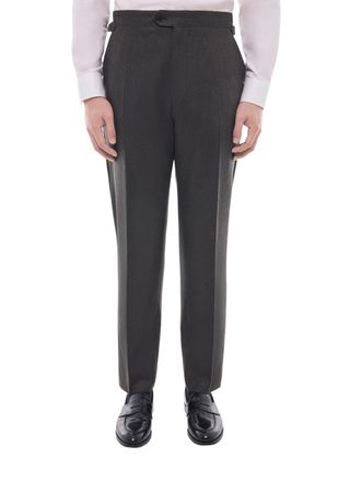 Fursac Pantalon de costume ajust&eacute; en flanelle - Taille 37 - Homme