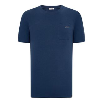 Kiton Blaues T-Shirt mit Brusttasche - - Tops - Herren - Blau - M
