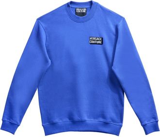 Versace Jeans Couture Homme, Sweatshirts et sweats &agrave; capuche, Bleu, Taille: M Felpa Couture