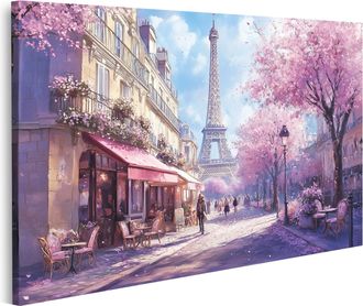 Islandburner Prime Bild auf Leinwand Frühlingszeit in Paris mit Blick auf den Eiffelturm Bilder Wandbilder Poster