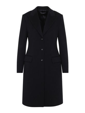 Dolce & Gabbana Knielanger Mantel - Schwarz