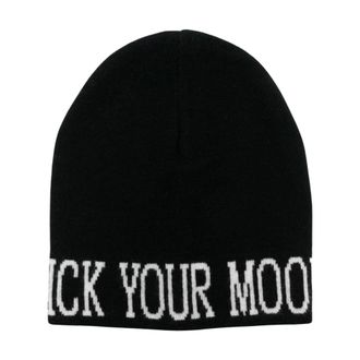 Alberta Ferretti Femme, Accessoires, Noir, Taille: ONE Size Pick Your Mood Beanie