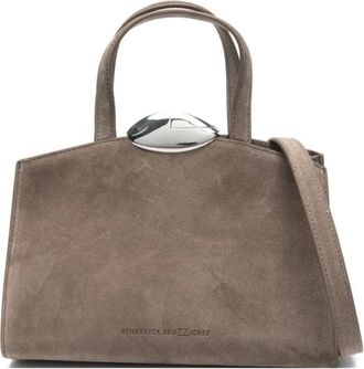 Benedetta Bruzziches Hobo Bags - Structured Handbag With Detachable Shoulder Strap - Gr. unisize - in Braun - f&uuml;r Damen