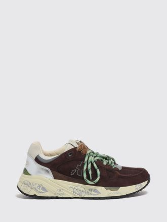 Premiata Baskets basses Mased en cuir su&eacute;d&eacute; et tissu technique avec logo