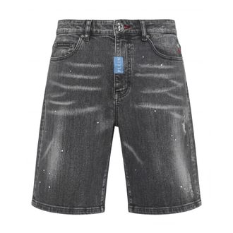 Philipp Plein Homme, Shorts, Noir, Taille: W34 Denim Formentera Shorts Basic