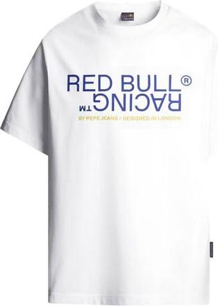 Pepe Jeans London Red Bull Racing X Pepe Jeans RBR Graphic Reflect Tee T-Shirt, White (White), XXL Homme