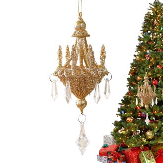 Generic Weihnachtsdekoration - Ornament im Kronleuchter, h&auml;ngende Kristallprisma, Lichtbrecher-Sonne, elegante festliche Andenken | Schimmernde Urlaubsakzent 