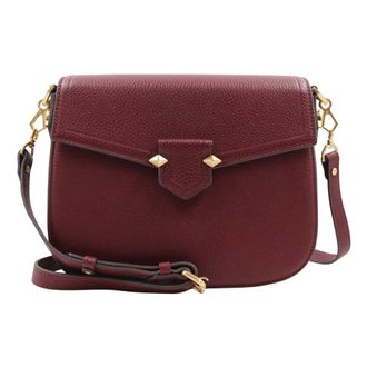 Pourchet Femme, Sacs, Rouge, Taille: ONE Size Grand trotteur bordeaux - en cuir