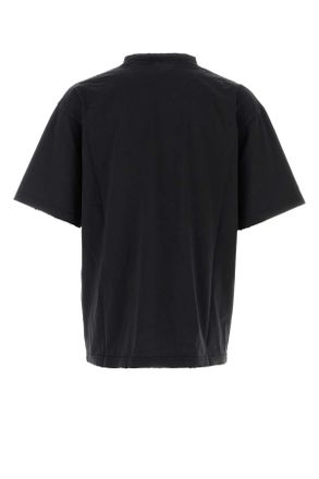 Balenciaga Logo-Printed Graphic T-Shirt - Black