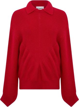 Iceberg Polo-Shirt-Pullover - - Knitwear - Damen - Rot - S