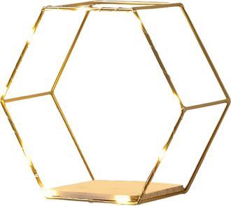 Generic Honeycomb Wall Shelves - Lighted Hexagon Display Rack | Geometric Floating Shelf for Bedroom, Lounge, Kitchen, Workplace, Rustic Storage Unit for Plan