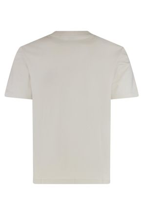 HUGO BOSS Mens Crew Neck T-Shirt Ecru Cotton T-Shirts And Polos
