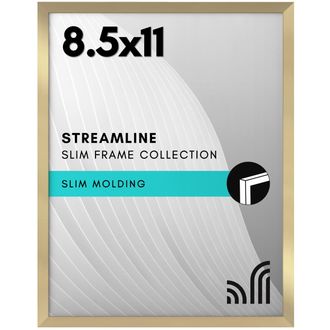 Americanflat Bilderrahmen, 21,6 x 28,9 cm, d&uuml;nner Rand, bruchfestes Glas, horizontale und vertikale Formate f&uuml;r Wand und Tischplatte