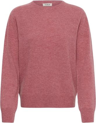 Soaked In Luxury Sida Nahtloser V-Ausschnitt - - Knitwear - Damen - Rosa - S