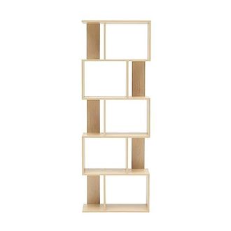 Mobili Rebecca Bibliotheque Moderne, Etagere en Bois, 5 Niveaux, en Style Moderne, Beige, Decor Salon Maison Bureau - Dimensions: 172,5 x 60 x 24 cm (HxLxL) - Art. R