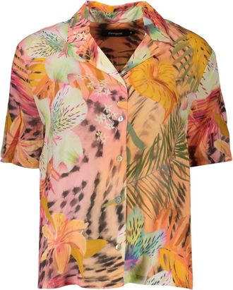 Desigual Femme, Blouses et Chemises, Multicolore, Taille: 36 FR Chemise &agrave; Manches Courtes avec Motifs