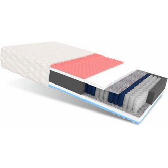 FDM Matratze 100x200 Taschenfederkern forli 7 Zonen H3 21 cm Visco hr Schaum Polyurethanschaum jersey