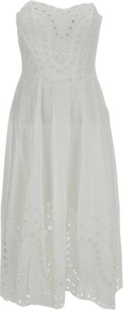 Charo Ruiz Ibiza Femme, Robes, Blanc, Taille: 36 FR Tiered Lace Dress