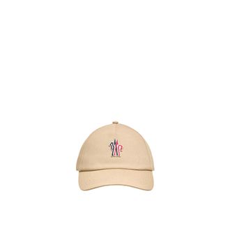 Moncler Moncler Casquette En Coton &Agrave; Logo, Homme, Beige, Taille: Uni