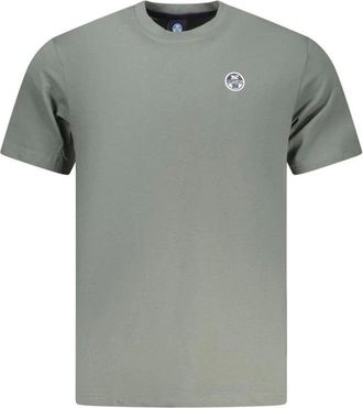 North Sails Homme, Tops, Vert, Taille: L Verde Cotton T-Shirt