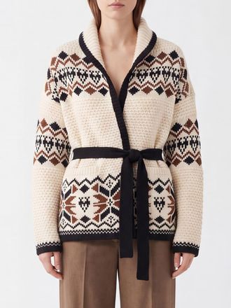 Zadig&Voltaire Robe-Cardigan aus Wolle und Kaschmir mit Jacquard-Muster