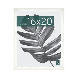 MCS 63828 Studio-Galerierahmen, Holzmaserung, 68,6 x 101,6 cm, 2 Stück Einzeln 16x20 Inch Weiße Holzmaserung