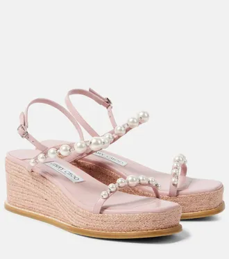 Jimmy Choo London Sandales compens&eacute;es Amatuus 60 en cuir